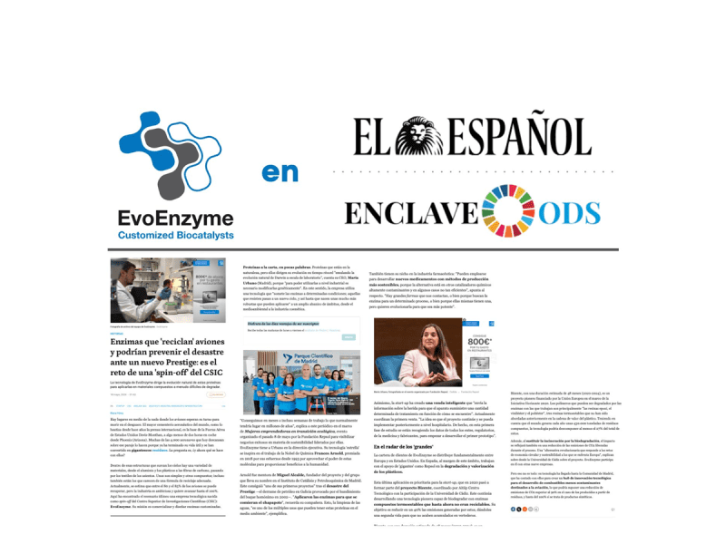 EvoEnzyme in the newspaper EL ESPAÑOL - Evoenzyme